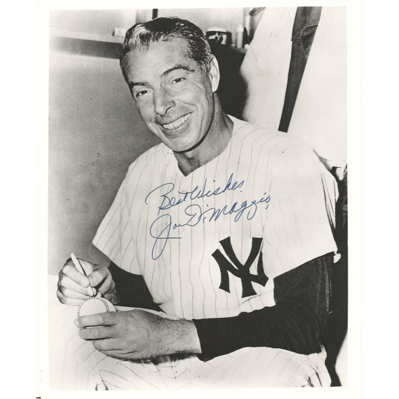 PHOTO DEDICACEE DE JOE DIMAGGIO